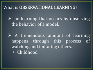 Observational learning | PPTX