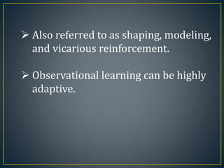 Observational learning | PPTX