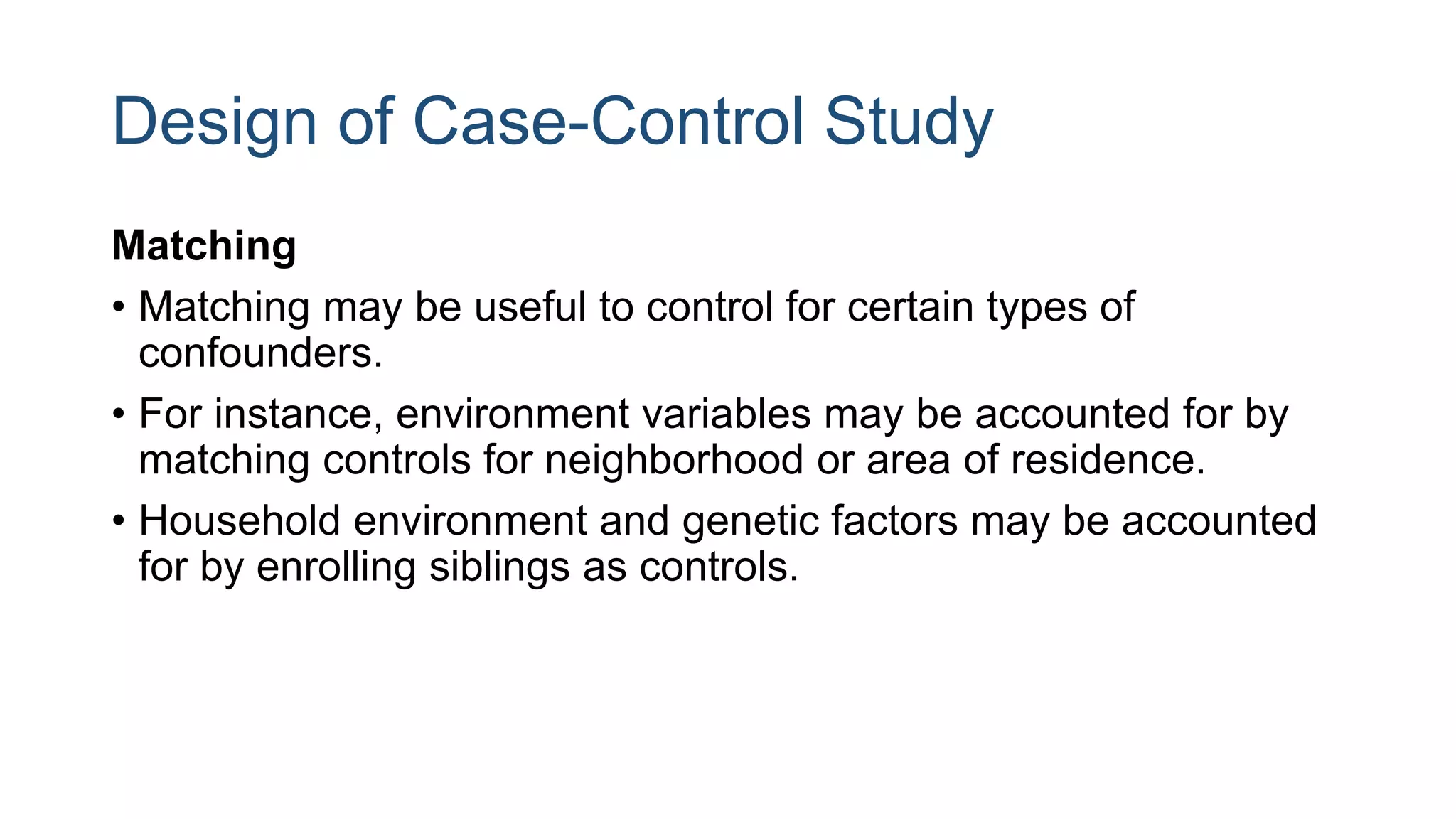 Observational analytical study: Cross-sectional, Case-control and ...