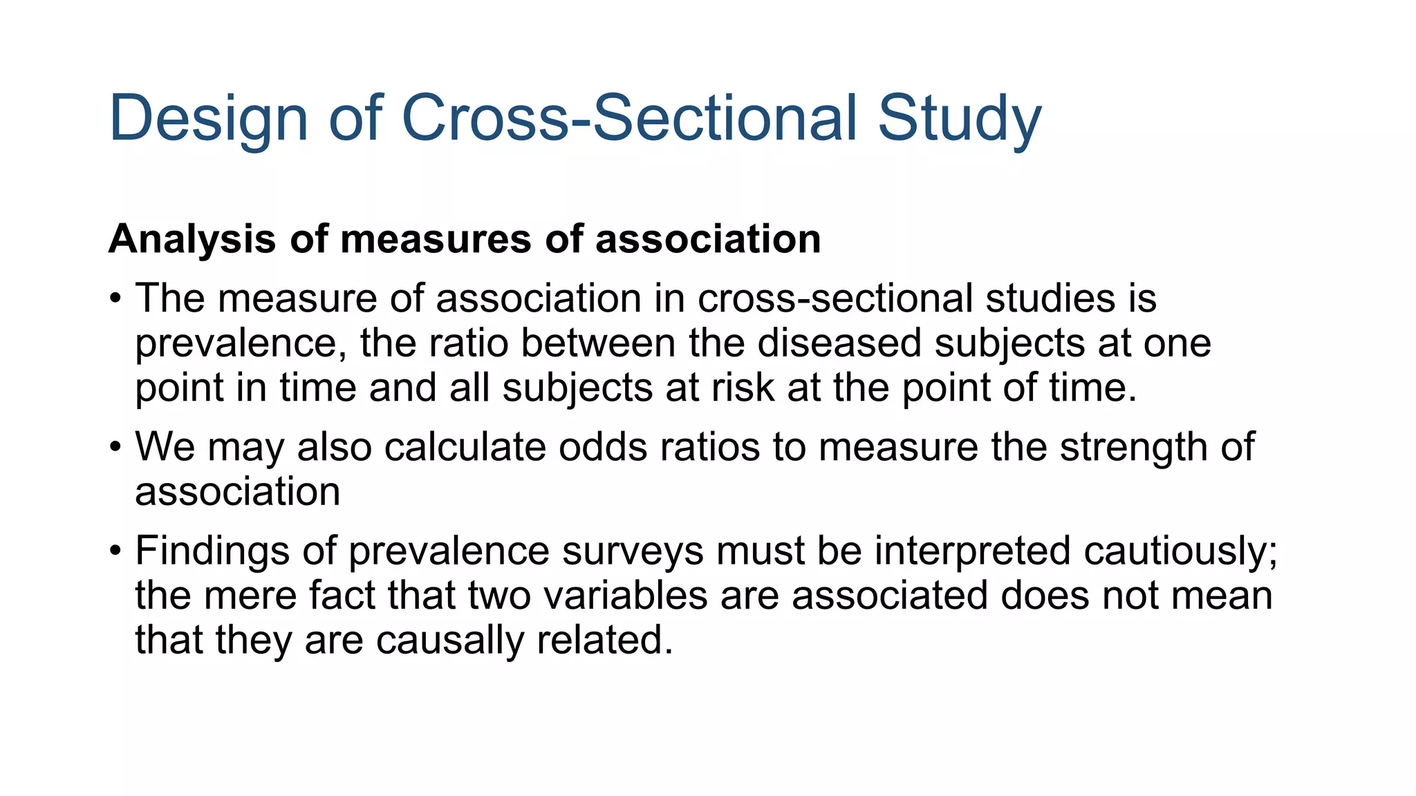 Observational analytical study: Cross-sectional, Case-control and ...