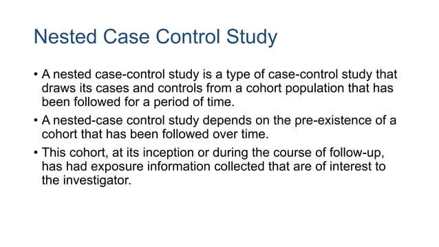 Observational analytical study: Cross-sectional, Case-control and ...