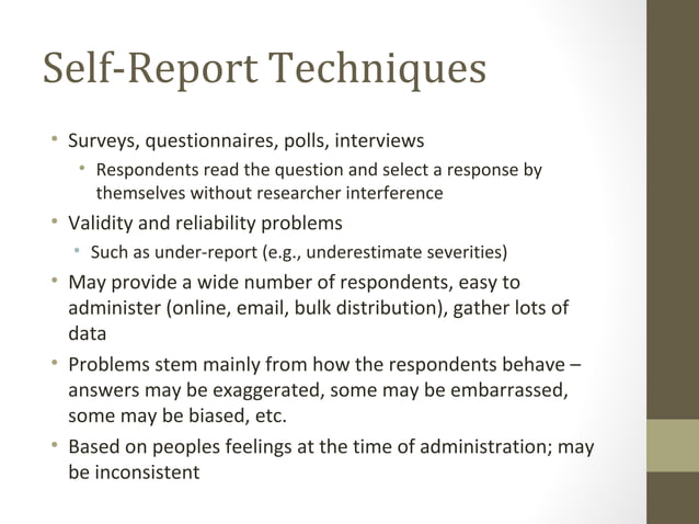 Observational and Self-Report Techniques | PPT | Science