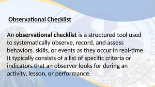 Observational Checklist in Methods and Assessment Tools .pptx