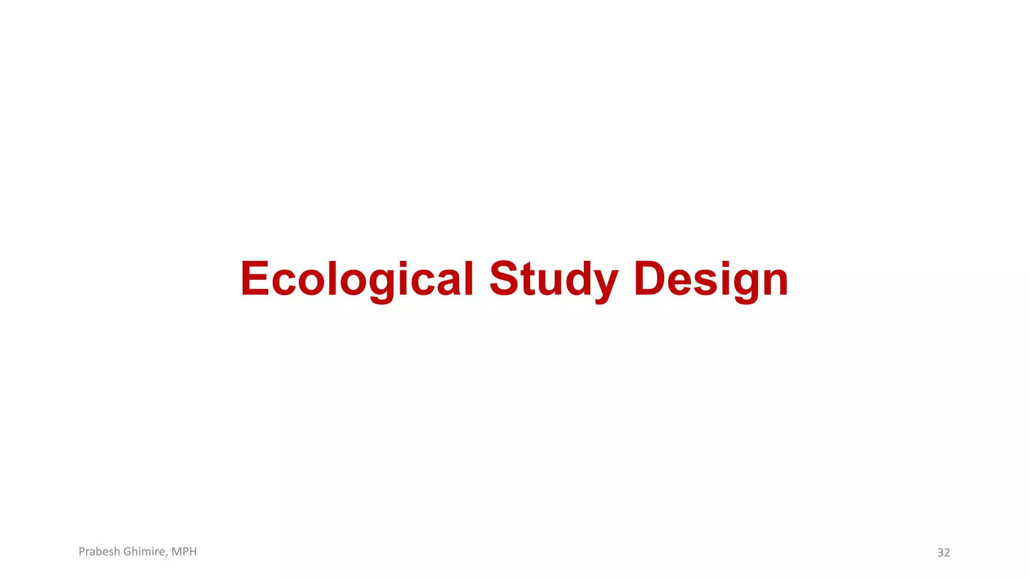 Observational descriptive study: case report, case series & ecological ...