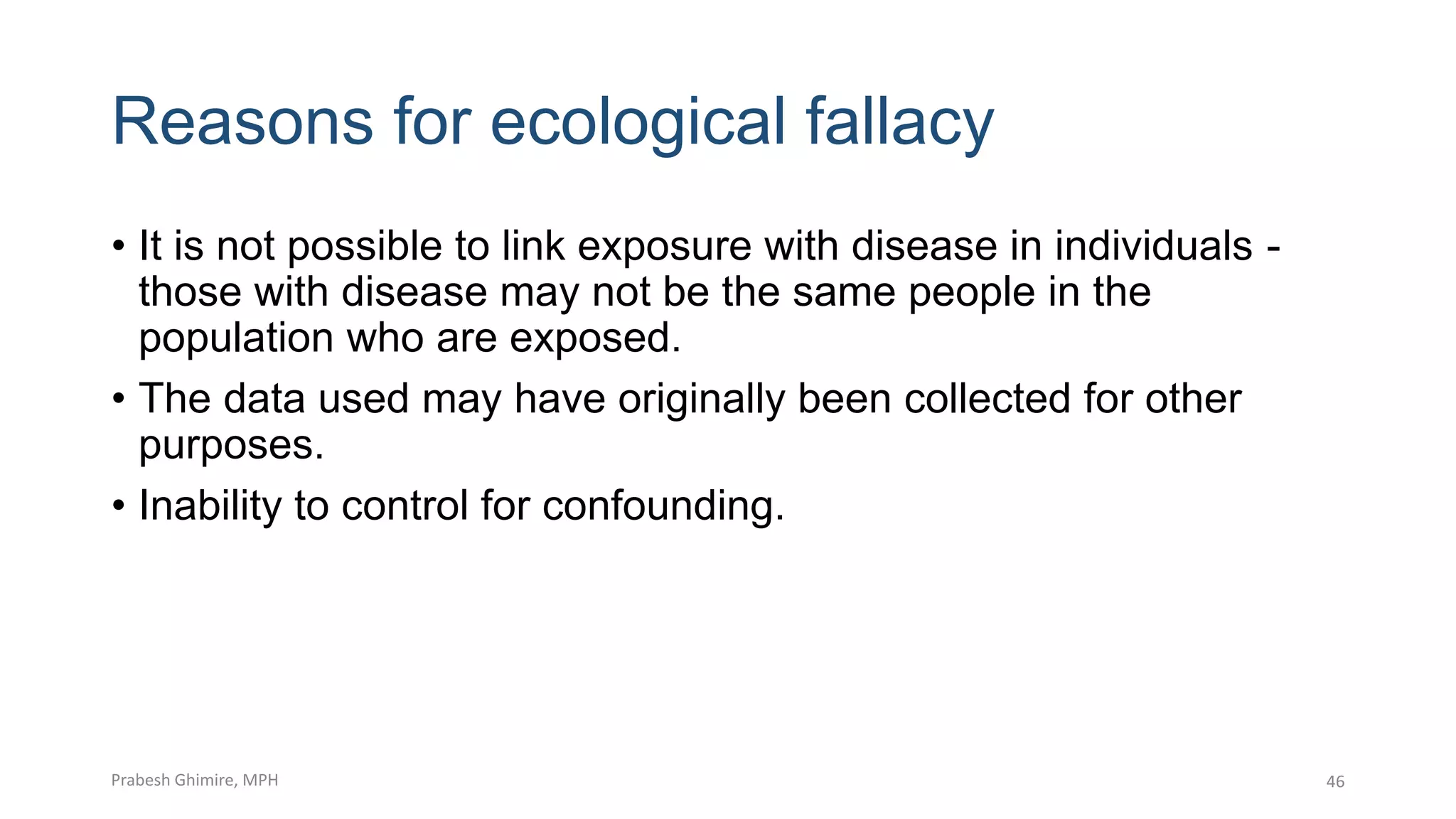 Observational descriptive study: case report, case series & ecological ...