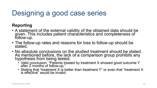 Observational descriptive study: case report, case series & ecological ...
