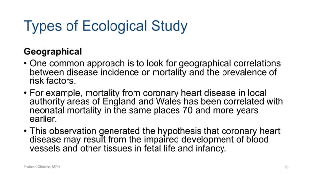 Observational descriptive study: case report, case series & ecological ...