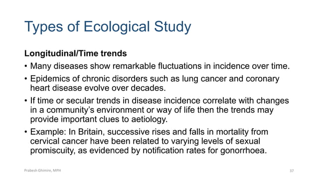 Observational descriptive study: case report, case series & ecological ...