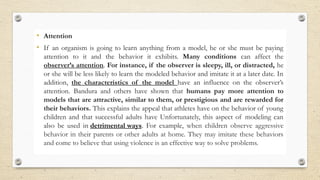 Albert Bandura's theory of observational learning, | PPTX