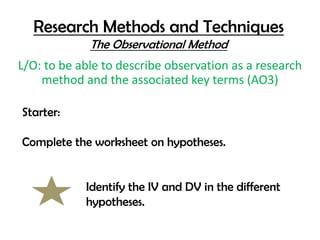 Observational method | PPT