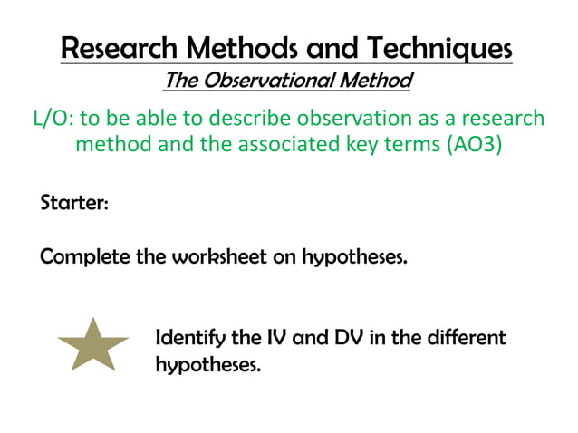 Observational method | PPT
