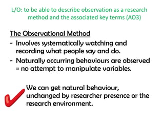 Observational method | PPT