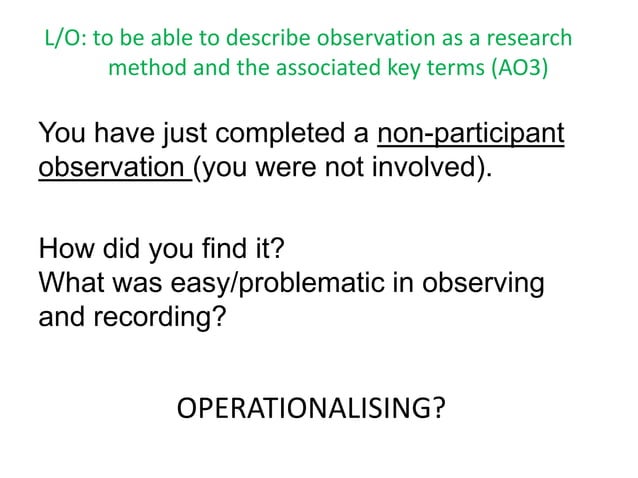 Observational method | PPT