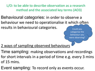 Observational method | PPT