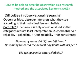 Observational method | PPT