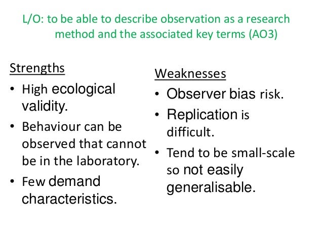 Observational Method Examples