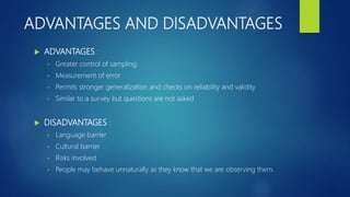 Observational method - Psychology | PPTX