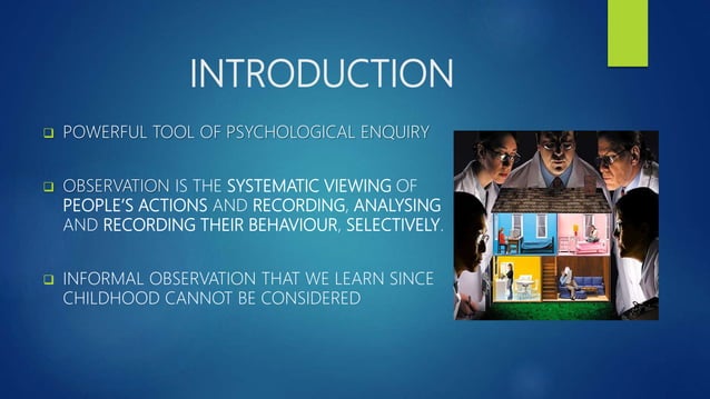 Observational method - Psychology | PPTX