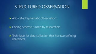 Observational method - Psychology | PPT