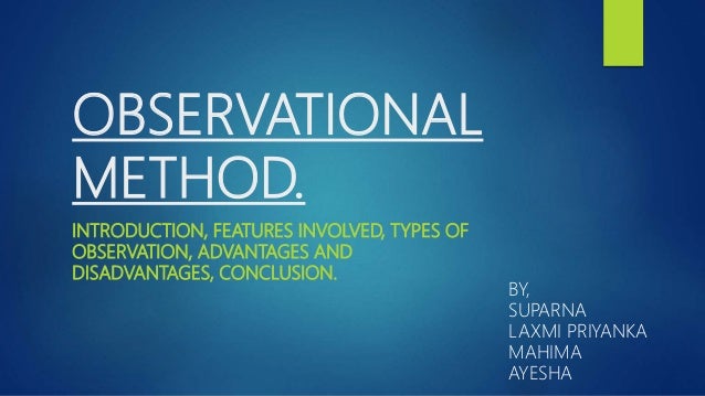 Observational Techniques