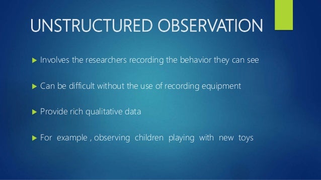 Observational method - Psychology