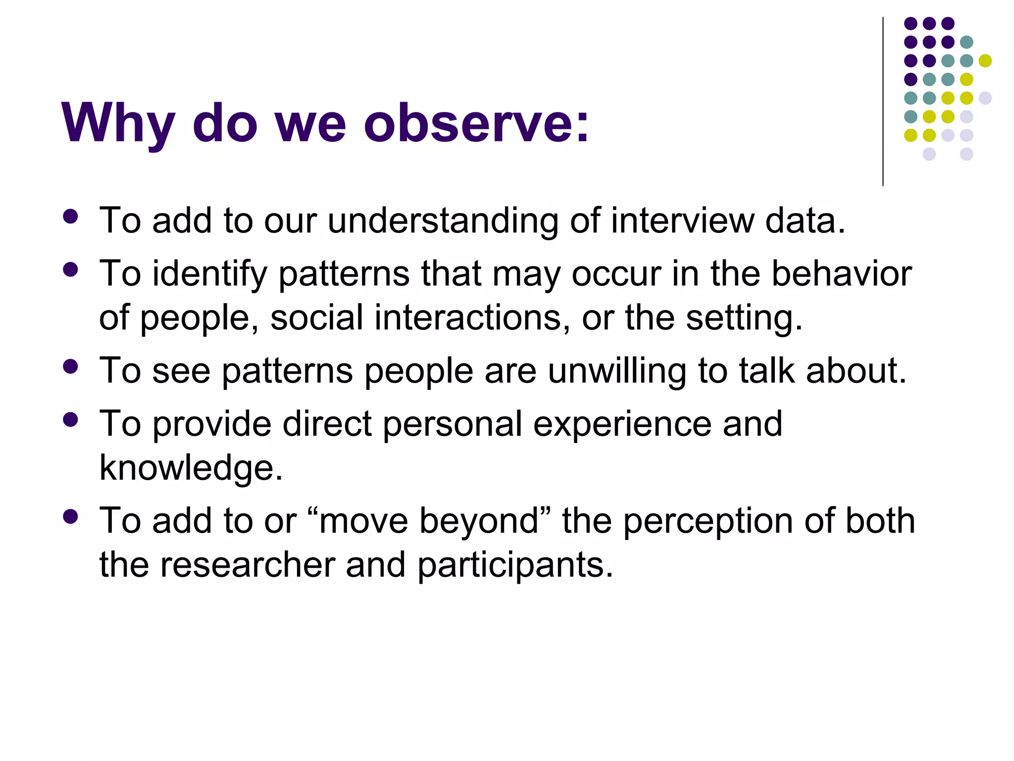 Observational methods | PPT