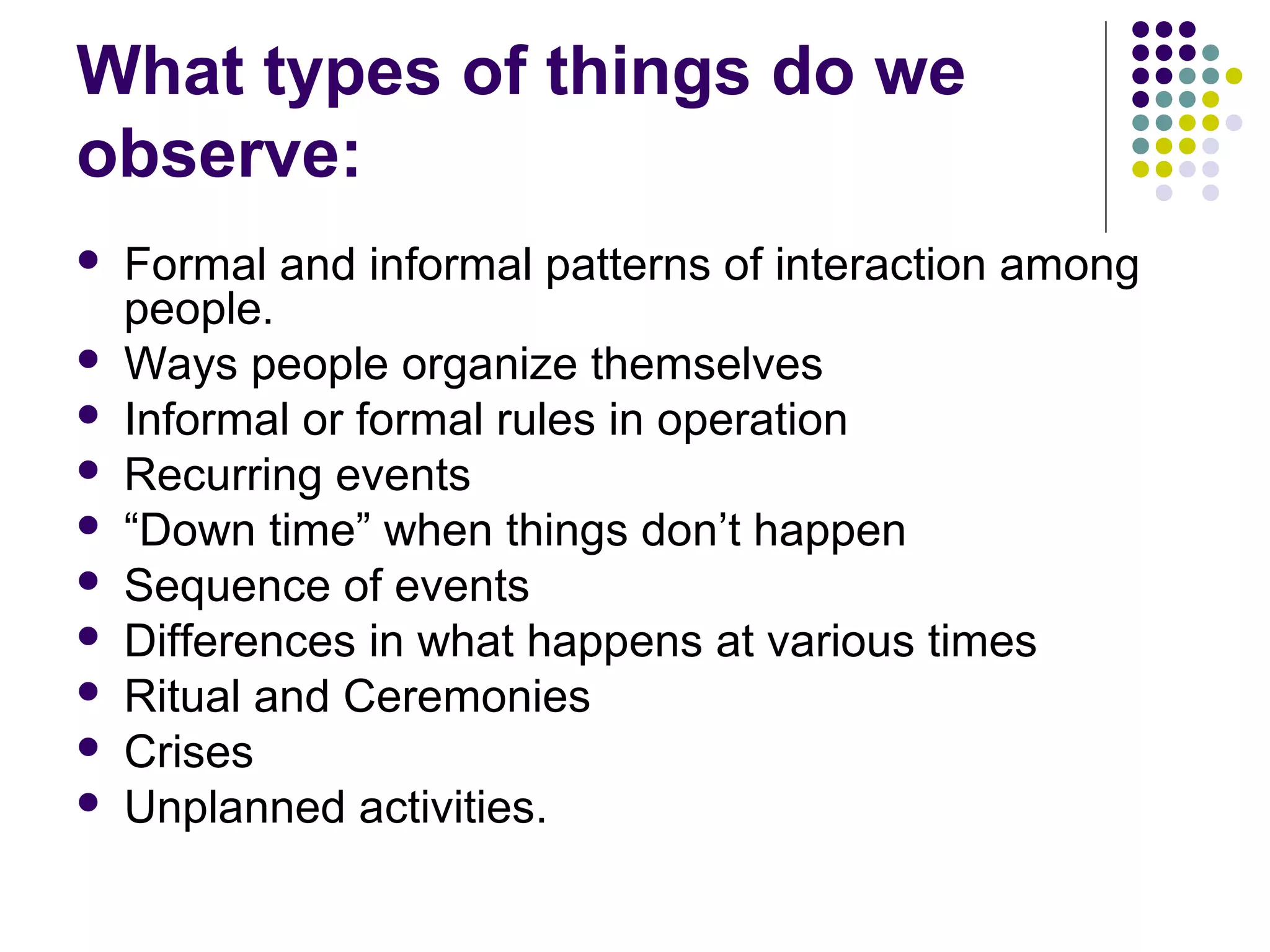 Observational methods | PPT
