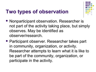 Observational methods | PPT