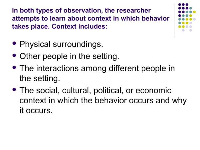 Observational methods | PPT