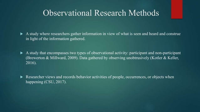 Observational research methods | PPT