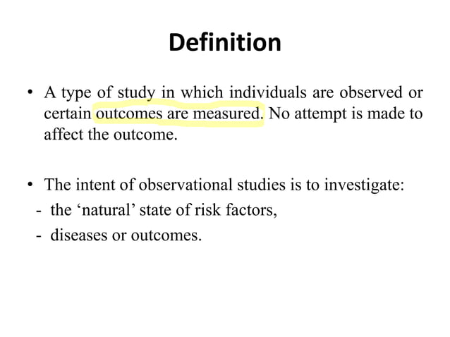 Observational Studies and their Reporting Guidelines | PDF | Medical Health