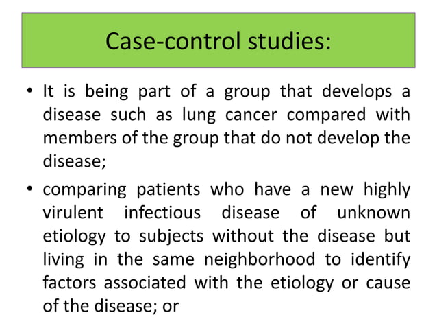 Observational study design | PPTX