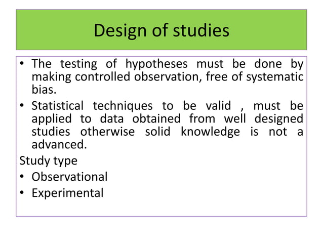 Observational study design | PPTX