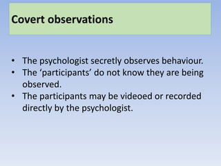 Observational techniques | PPTX