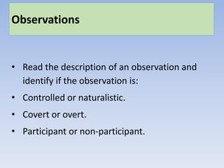 Observational techniques | PPTX
