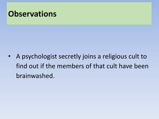 Observational techniques | PPTX