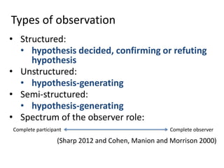 Observation and documentary analysis | PPTX