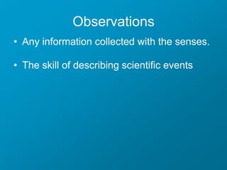 Observation and inference | PPT