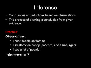 Observation and Inference Notes | PPT