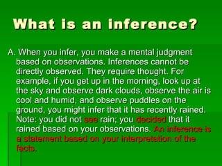 Observation And Inferences Powerpoint | PPT