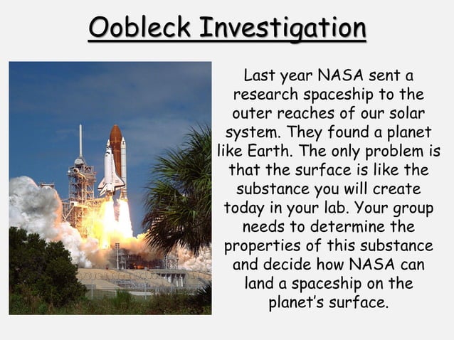 Oobleck Lab Observation and Writing Assignment | PDF