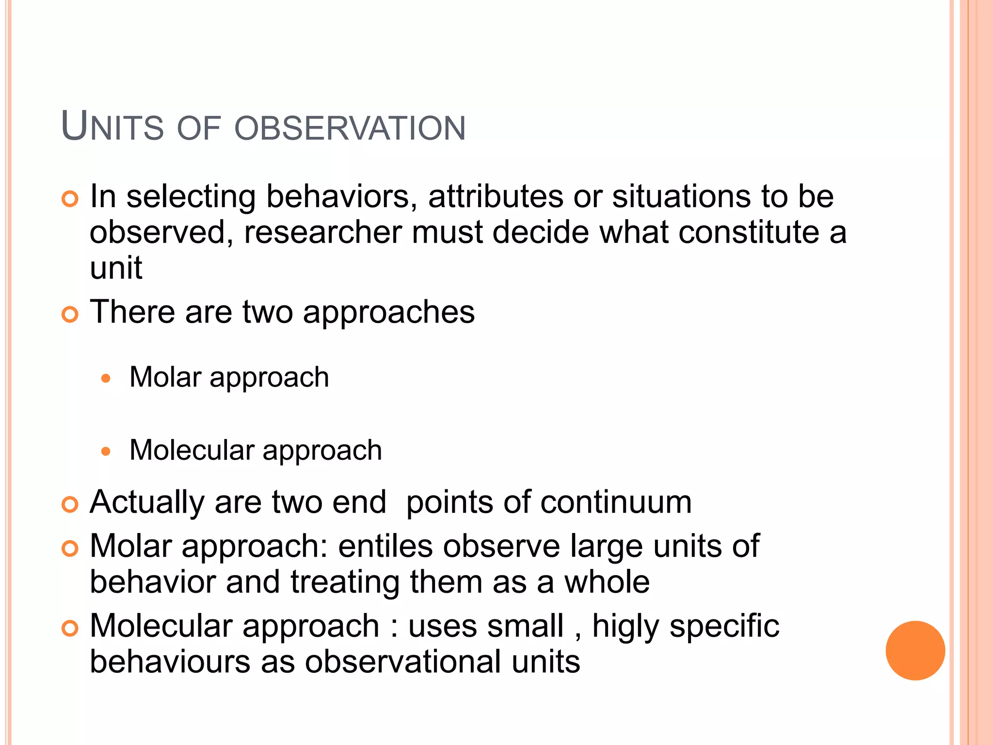 Observation as a method of data collection | PPTX | Science