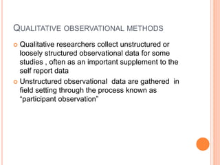 Observation as a method of data collection | PPTX | Science