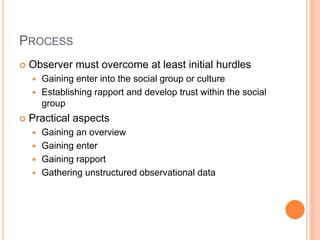 Observation as a method of data collection | PPTX | Science