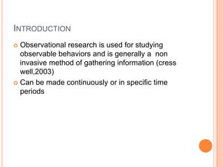 Observation as a method of data collection | PPTX