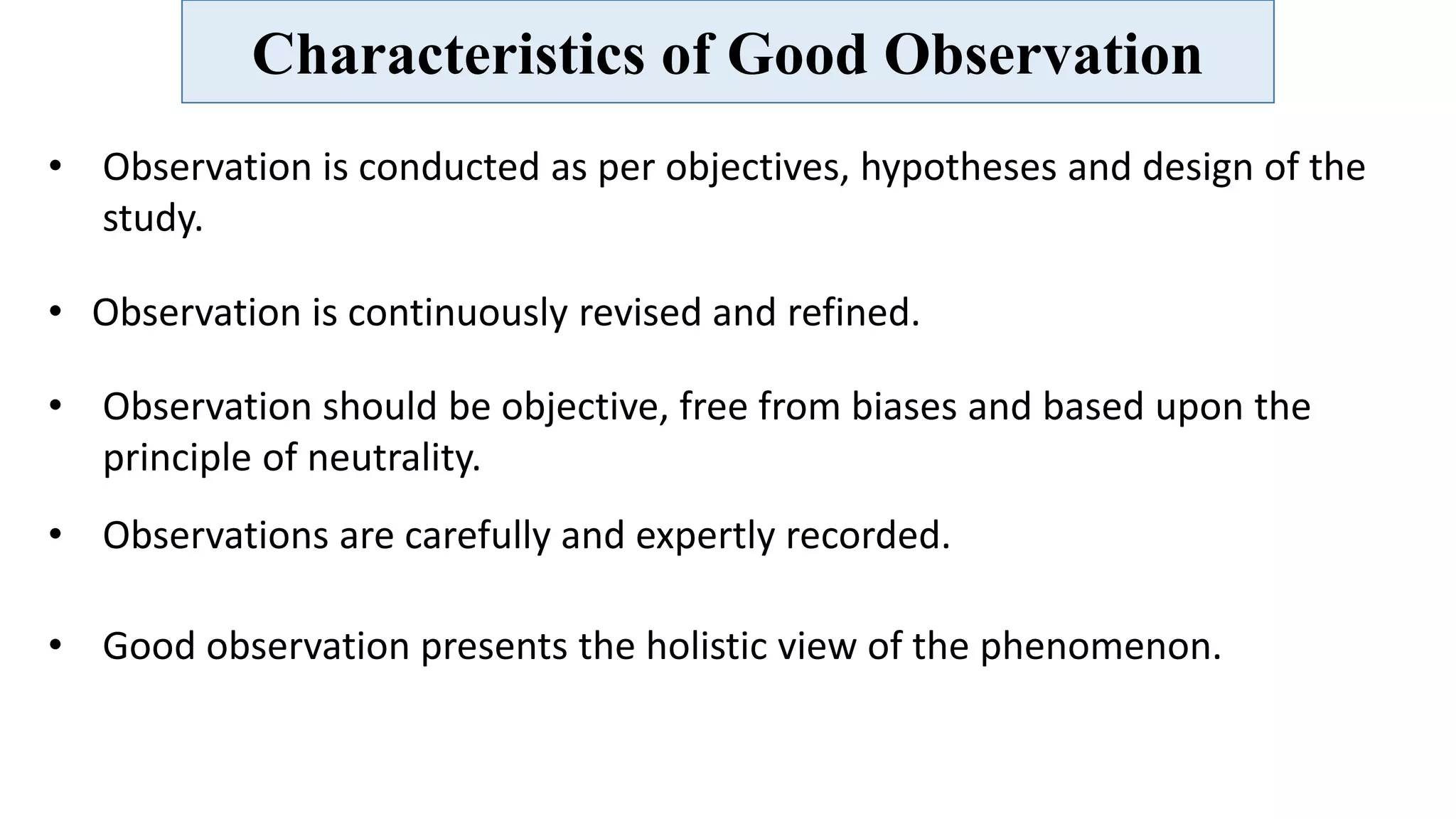 Observation as a Research Tool | PPTX