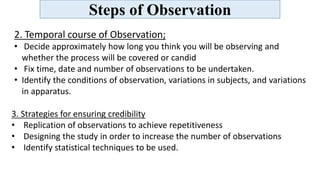 Observation as a Research Tool | PPTX
