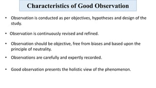 Observation as a Research Tool | PPTX