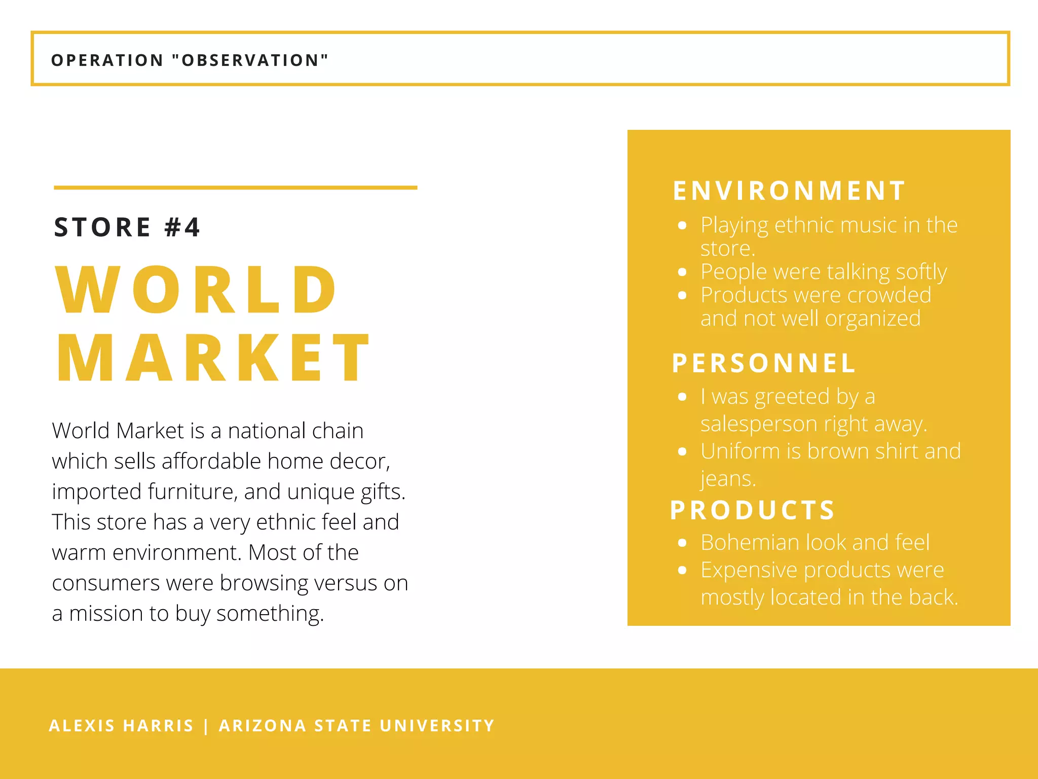 Observation assignment | PDF