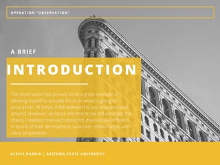 Observation assignment | PDF